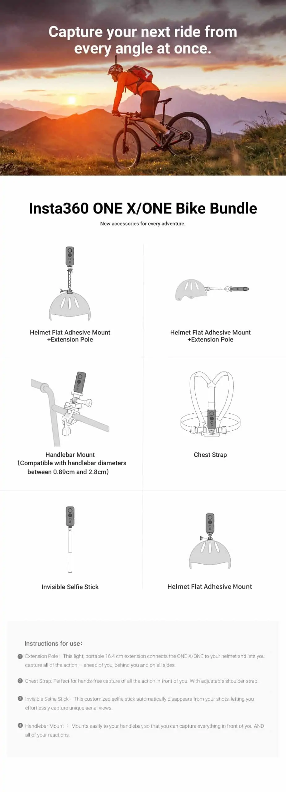 Insta360 Bike Bundle for ONE / ONE R Cameras | TechGadget.gr