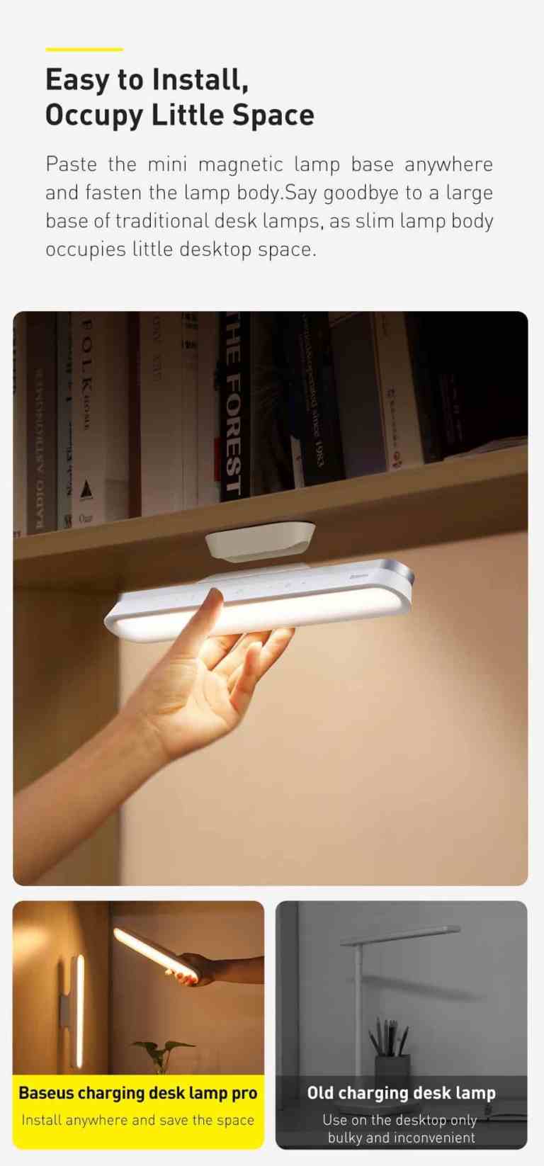 Wireless Magnetic Desk Led Lamp Pro Baseus | TechGadget.gr